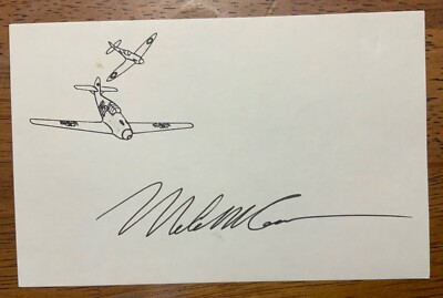 WWII Ace Pilot Merle Coons 38th FS, 55th FG, 8th Air Force Signed Card ...