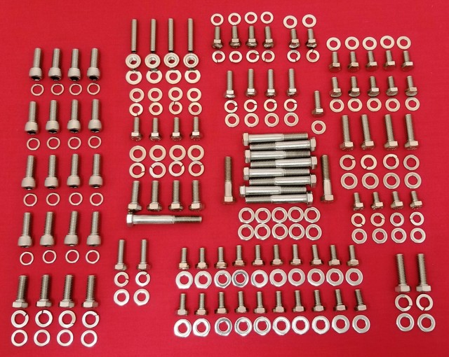 FORD FE ENGINE BOLTS KIT 352 360 390 406 427 428 EDSEL STAINLESS STEEL ...