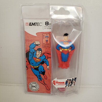 Flash Drive Superman Super Hero 8gb EMTEC DC Comics Kids Action Figure ...