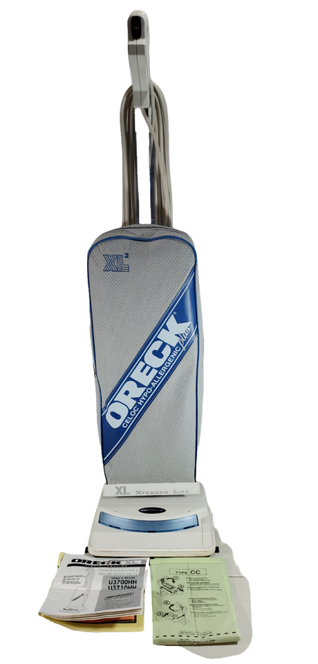 Oreck XL2 Upright Vacuum Cleaner White with Extra Bag, Manual and Belt ...