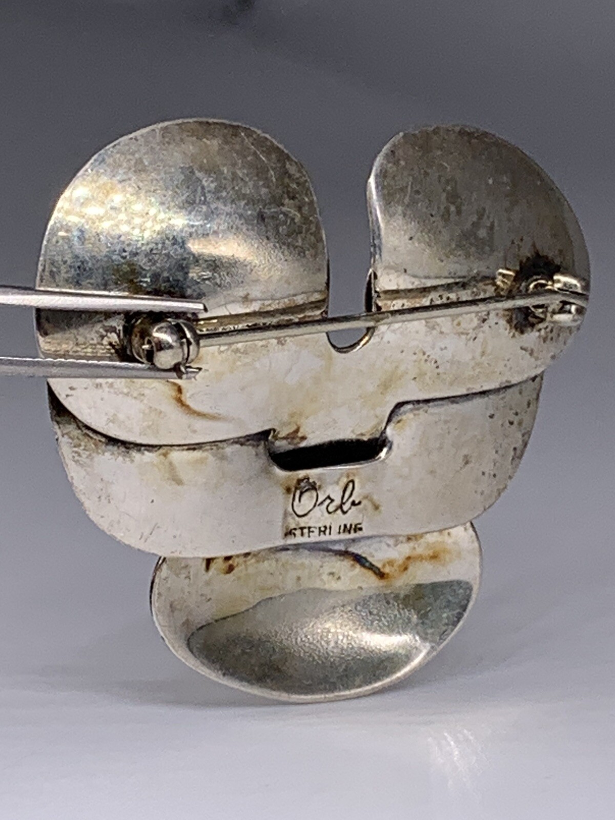 Vintage 1960's ORB Otto Robert Bade Modernist Sterlin… - Gem