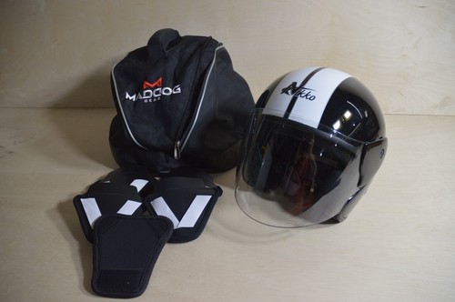 Nikko N-318 motorcycle Helmet - white/black flip-up M 57-58 cm DOT | eBay