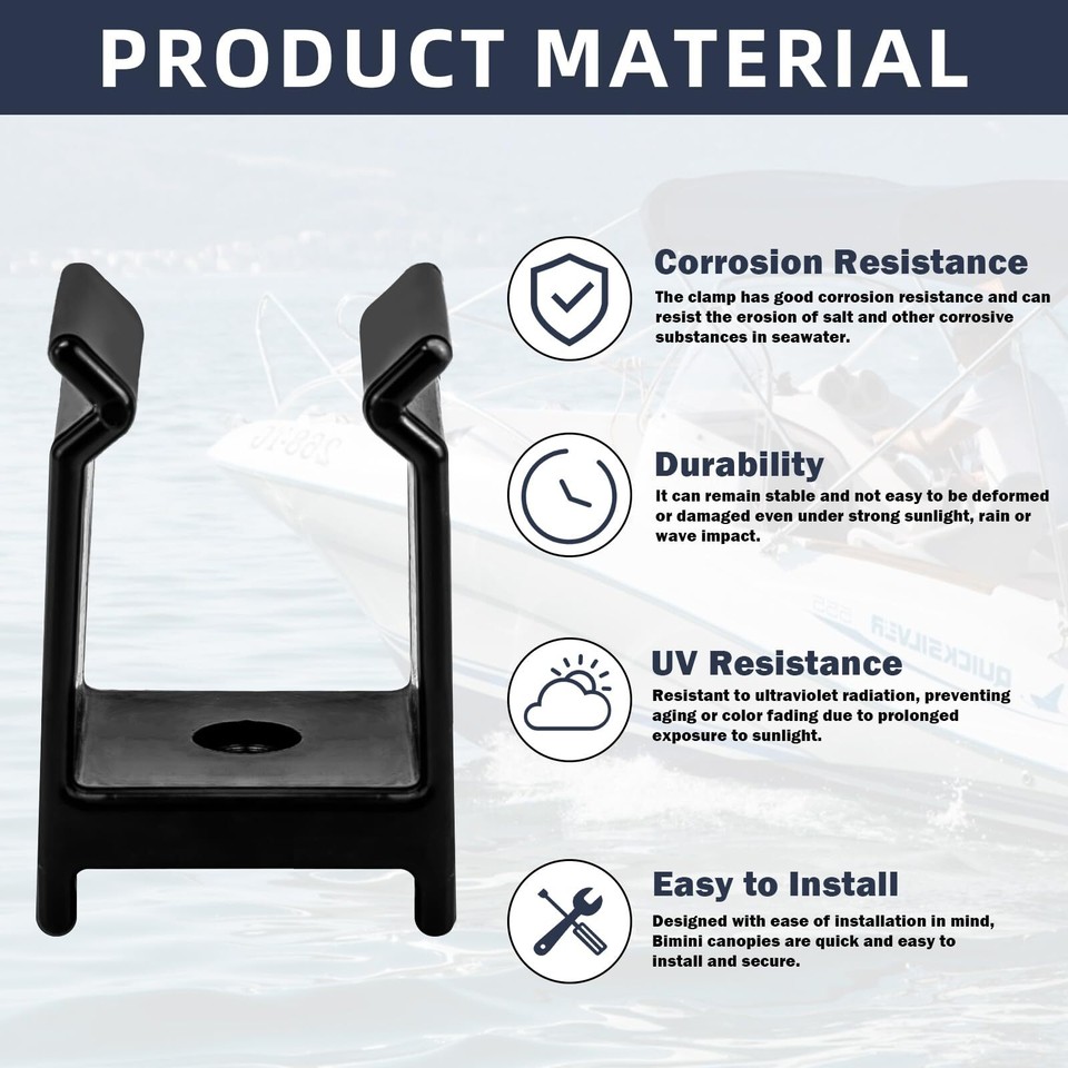 Pontoon Boat Bimini Top Clips 1-1/4 Inch Bimini Top Parts Hardware Fit ...