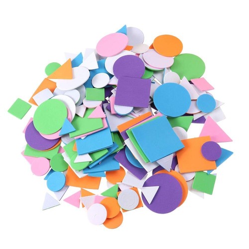 1250 Pcs Children Shapes DIY Sponge Sticker Self Adhesive Sticker | eBay