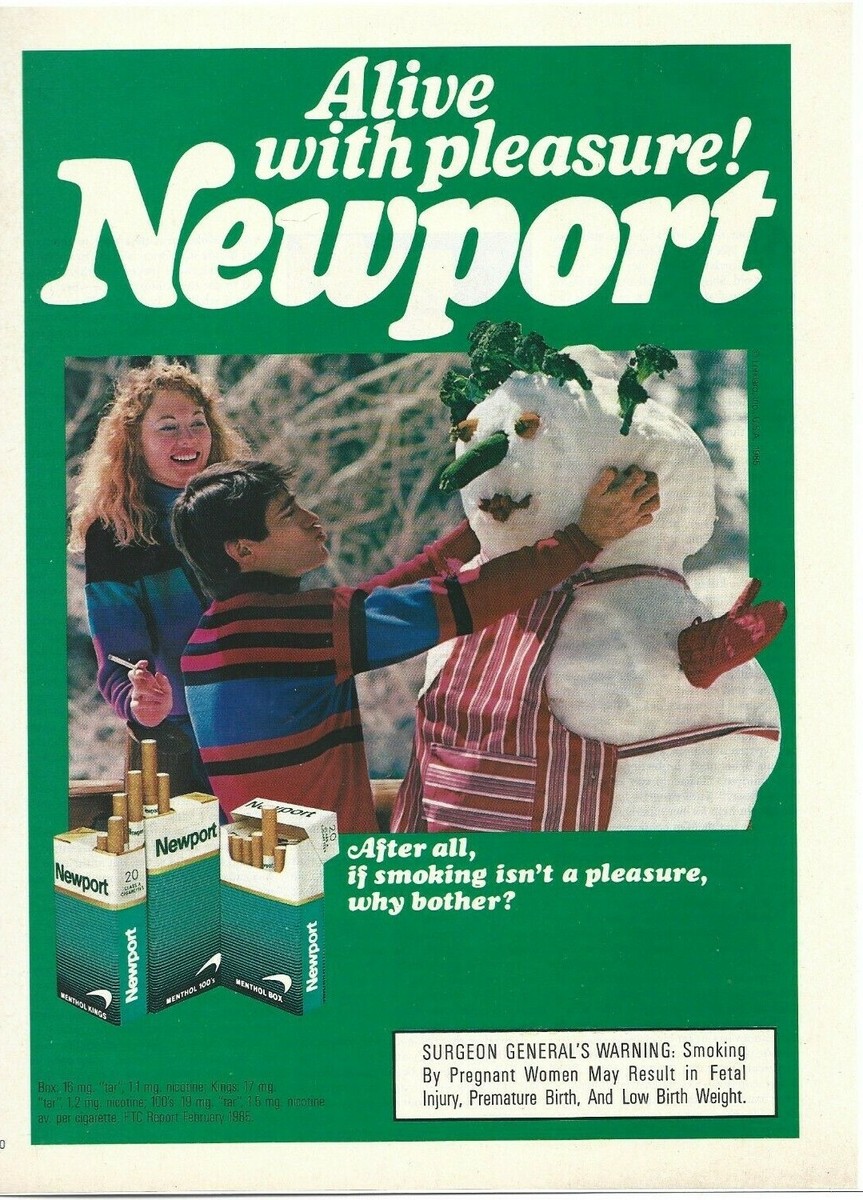 Newport Cigarette Print Ads 1981 Kent III Cigarettes 2 Page Print Ad