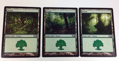 3 MTG Magic the Gathering FOREST Cards (2013) | eBay