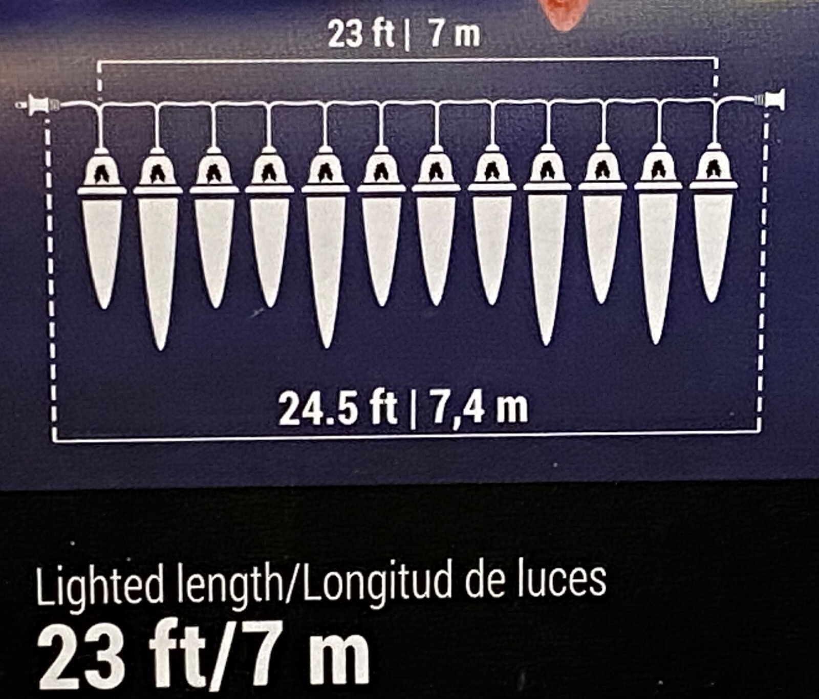 Gemmy Lightshow 24 Multi LED Christmas Color Motion Changing Icicle ...