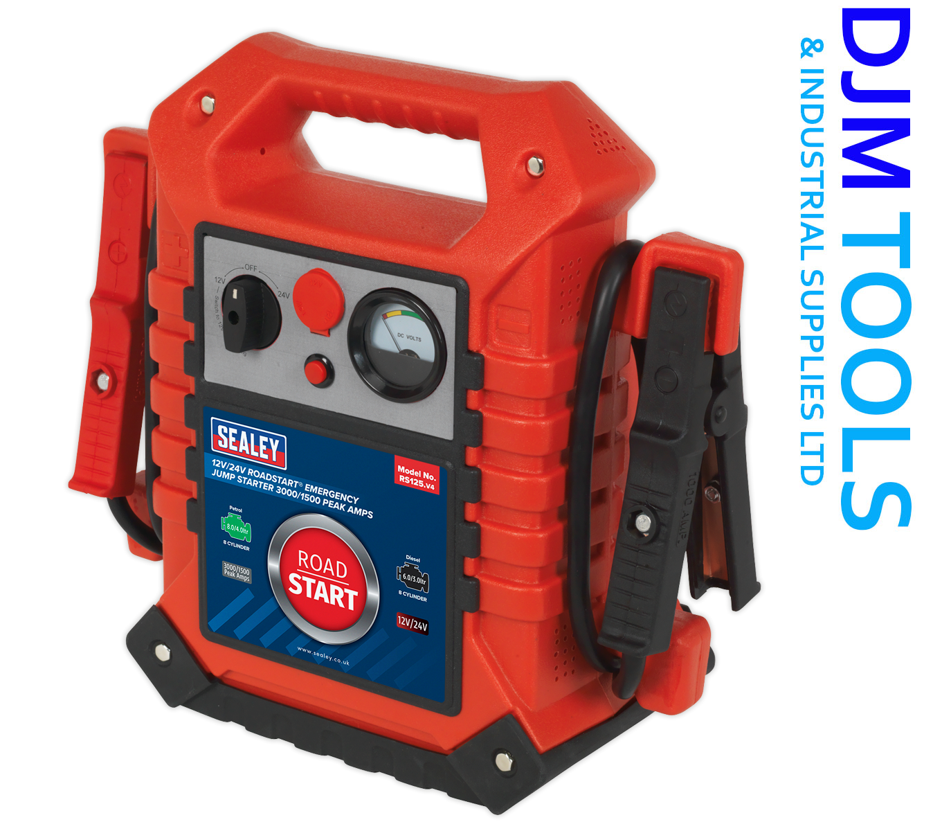 Sealey RS125 RoadStart Emergency Jump Starter 12/24V 3000/1500 Peak ...