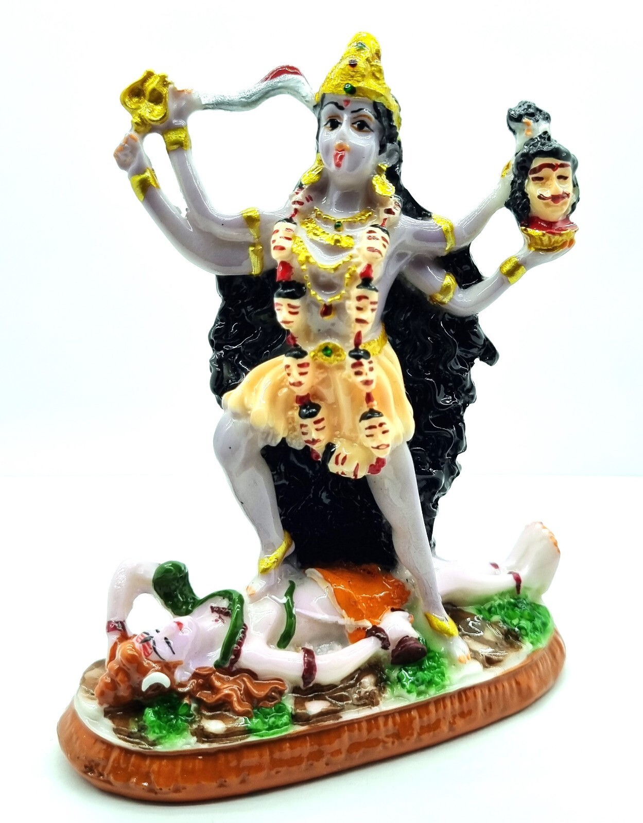 Kali Maa Mata Durga Mata Poly Resin Idol Statue Figurine Hindu Goddess ...