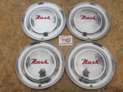 1952-55 NASH RAMBLER, STATESMAN, AMBASSADOR 15" WHEEL COVERS, HUBCAPS ...