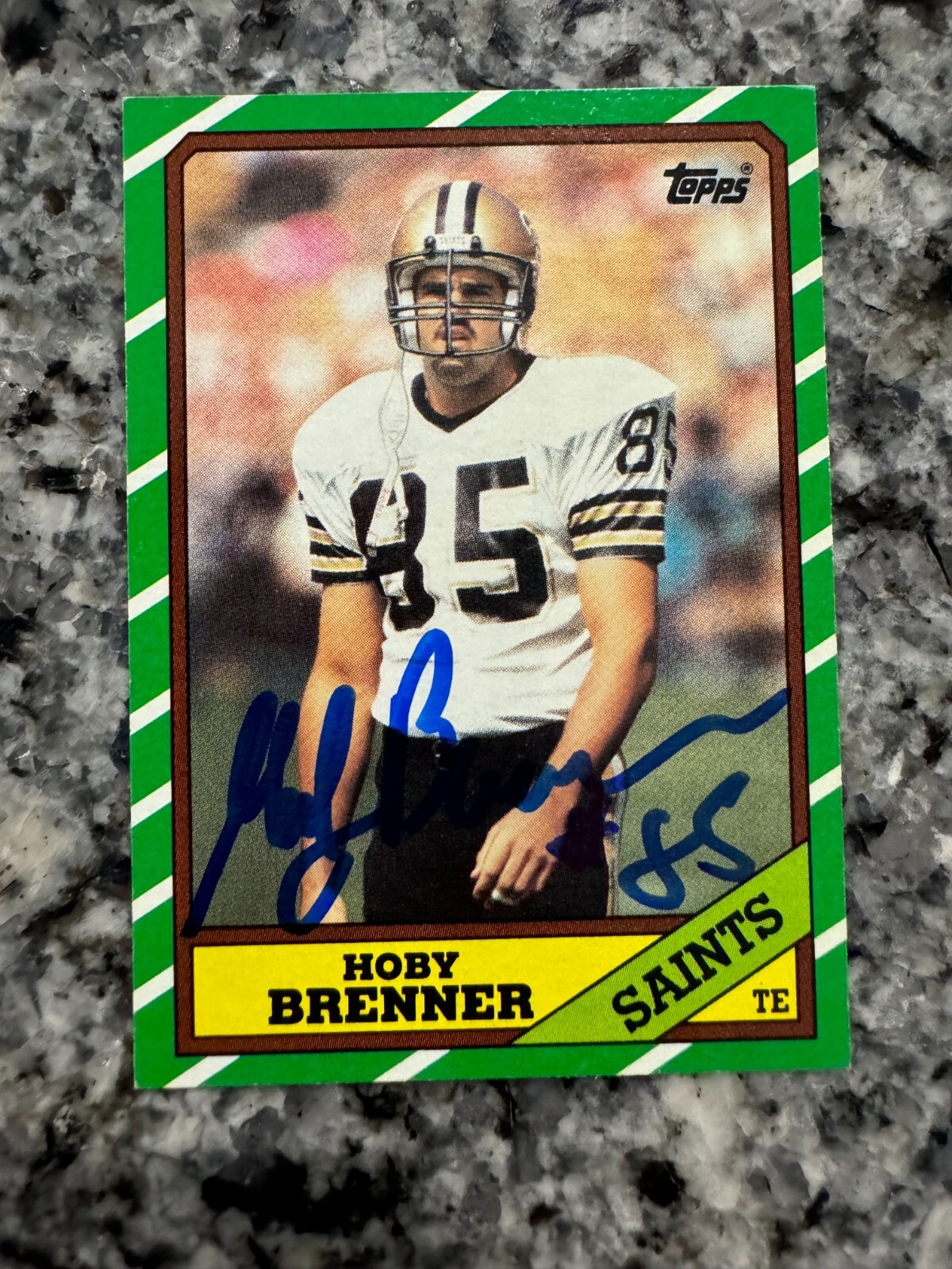 Hoby Brenner Signed NEW ORLEANS SAINTS Card 1986 Topps | eBay