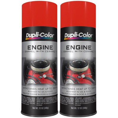 Duplicolor DE1607 (2-Pack), Engine Enamel Paint, Chevy Orange-Red, 12 ...