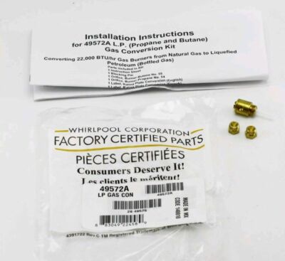 49572A, EA3493998, PS3493998 Whirlpool LP Propane Gas Dryer Conversion ...