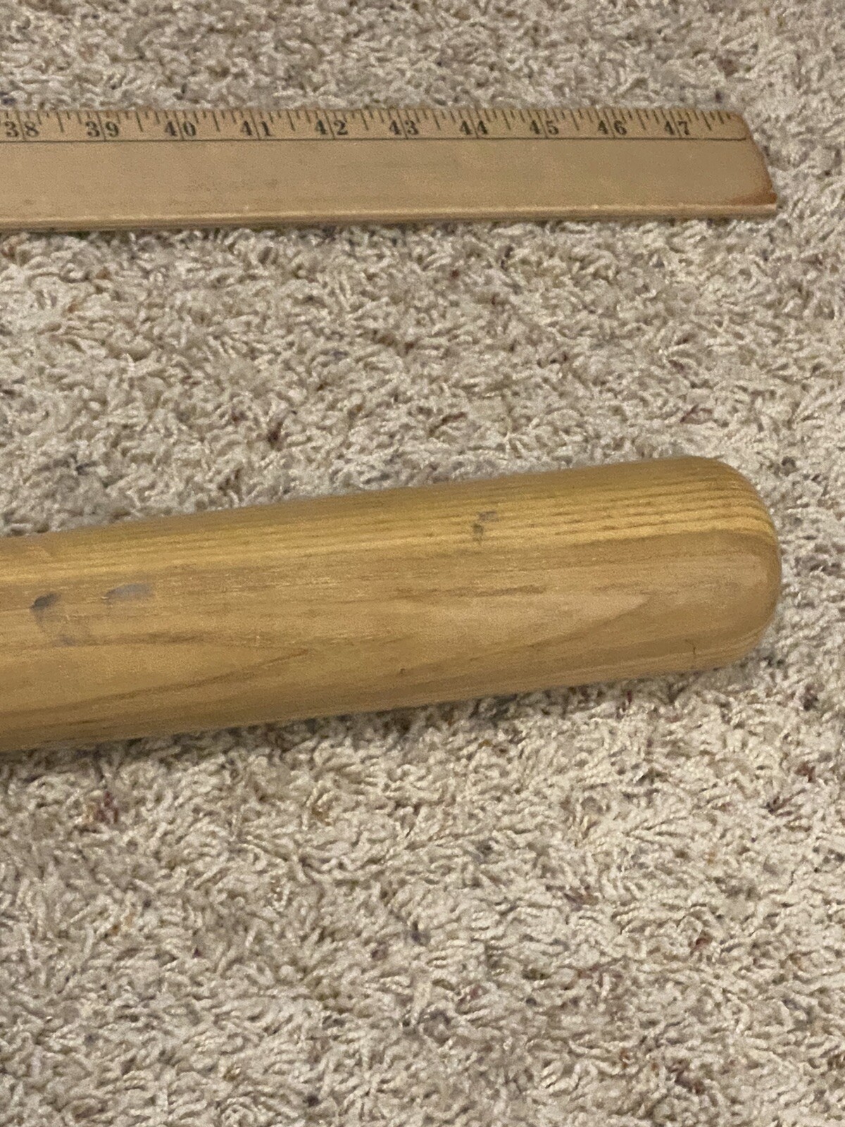 Babe ruth baseball bat bruce wi 35 in cherry shape very rare bat maker ...