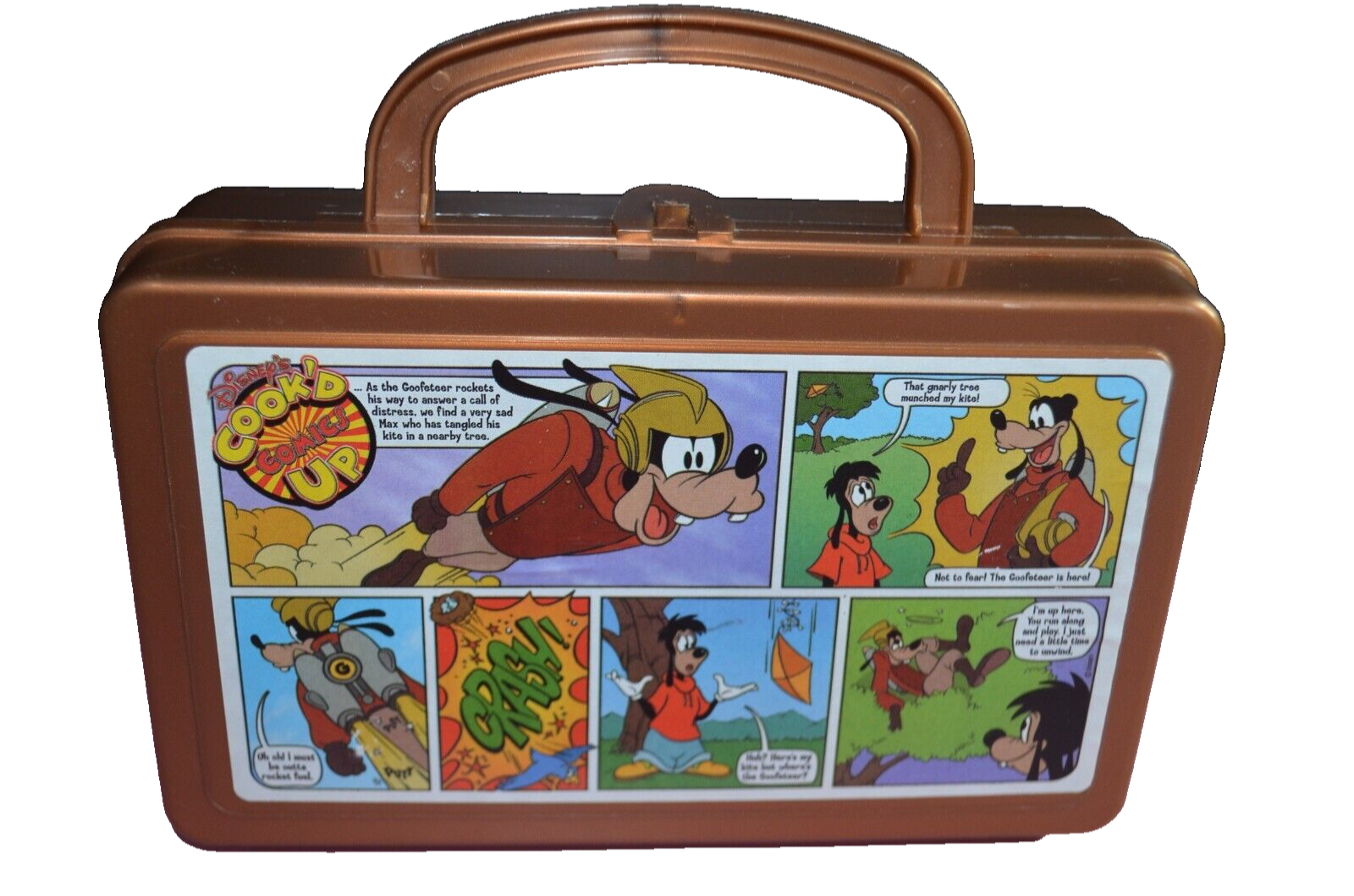 Disneyland Cook'd Up Comics Copper Lunch Box Vintage Pluto & Max 1990's ...