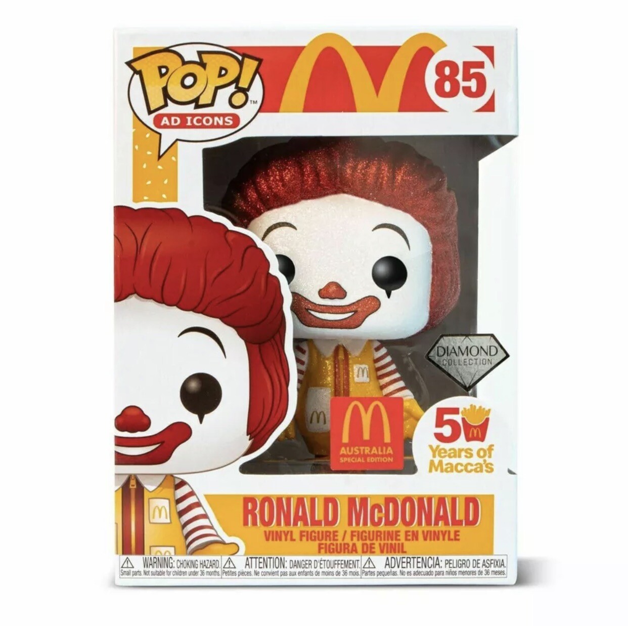 Funko Pop! #85 Ronald McDonald Diamond Collection Australia Exclusive ...