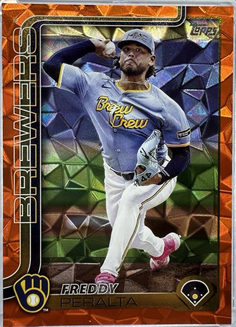 2025 Topps Series 1 - Freddy Peralta #61 Orange Diamante /25 for sale ...