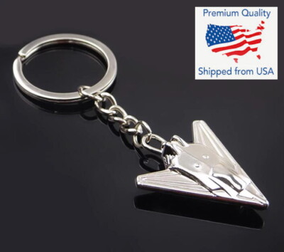 Stealth Air Plane Jet Space Ship Top Secret Keychains Silver Gift ...