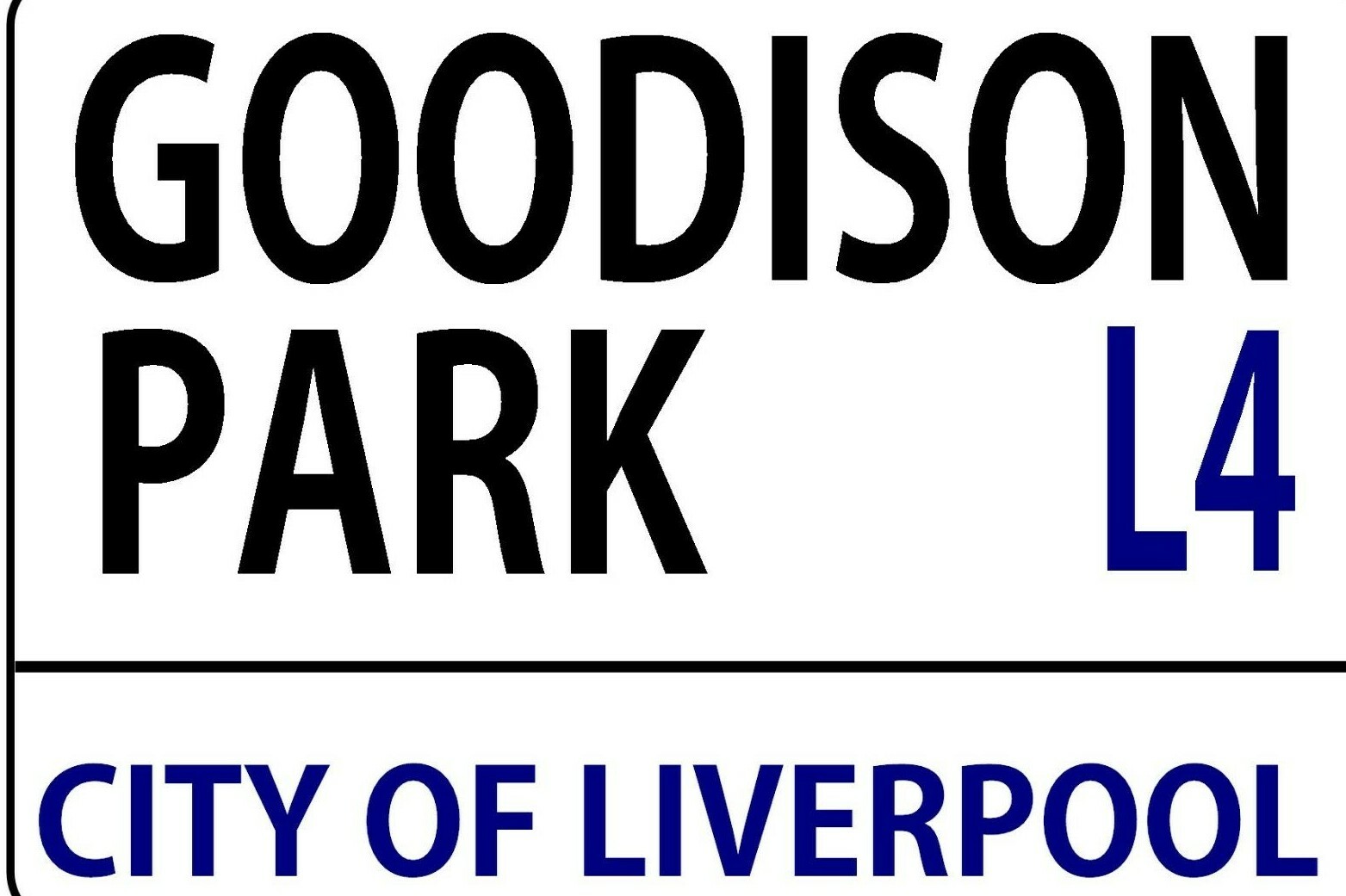 GOODISON PARK London Street Road style METAL SIGN everton football team ...