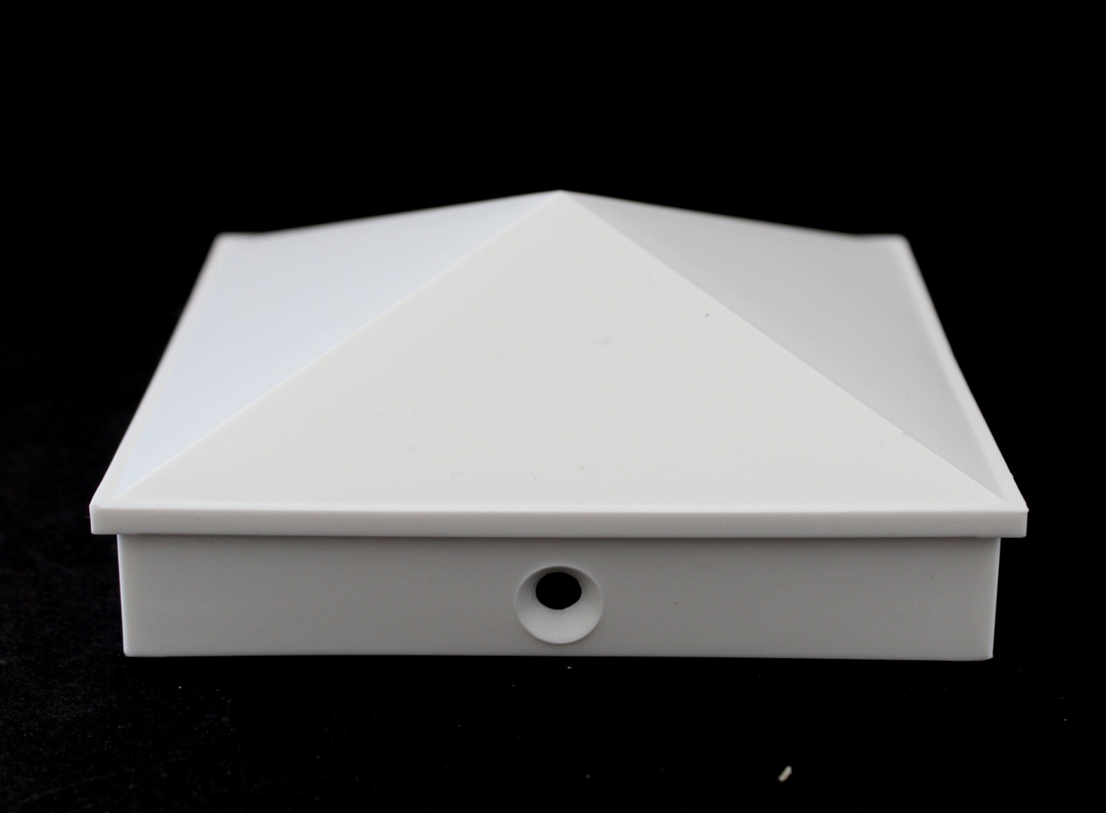 6x6 Nominal (5-1/2"x5-1/2") White Plastic Pyramid Fence Cap 1, 2, 3, 4 ...