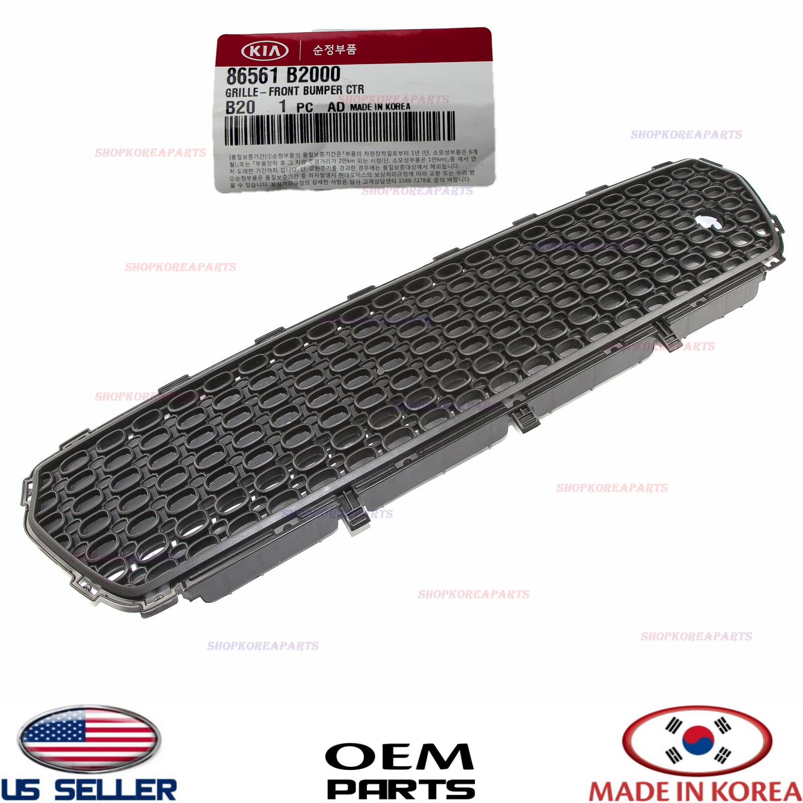 GRILLE FRONT RADIATOR CENTER GENUINE! KIA SOUL 2014-2016 86561B2000 | eBay