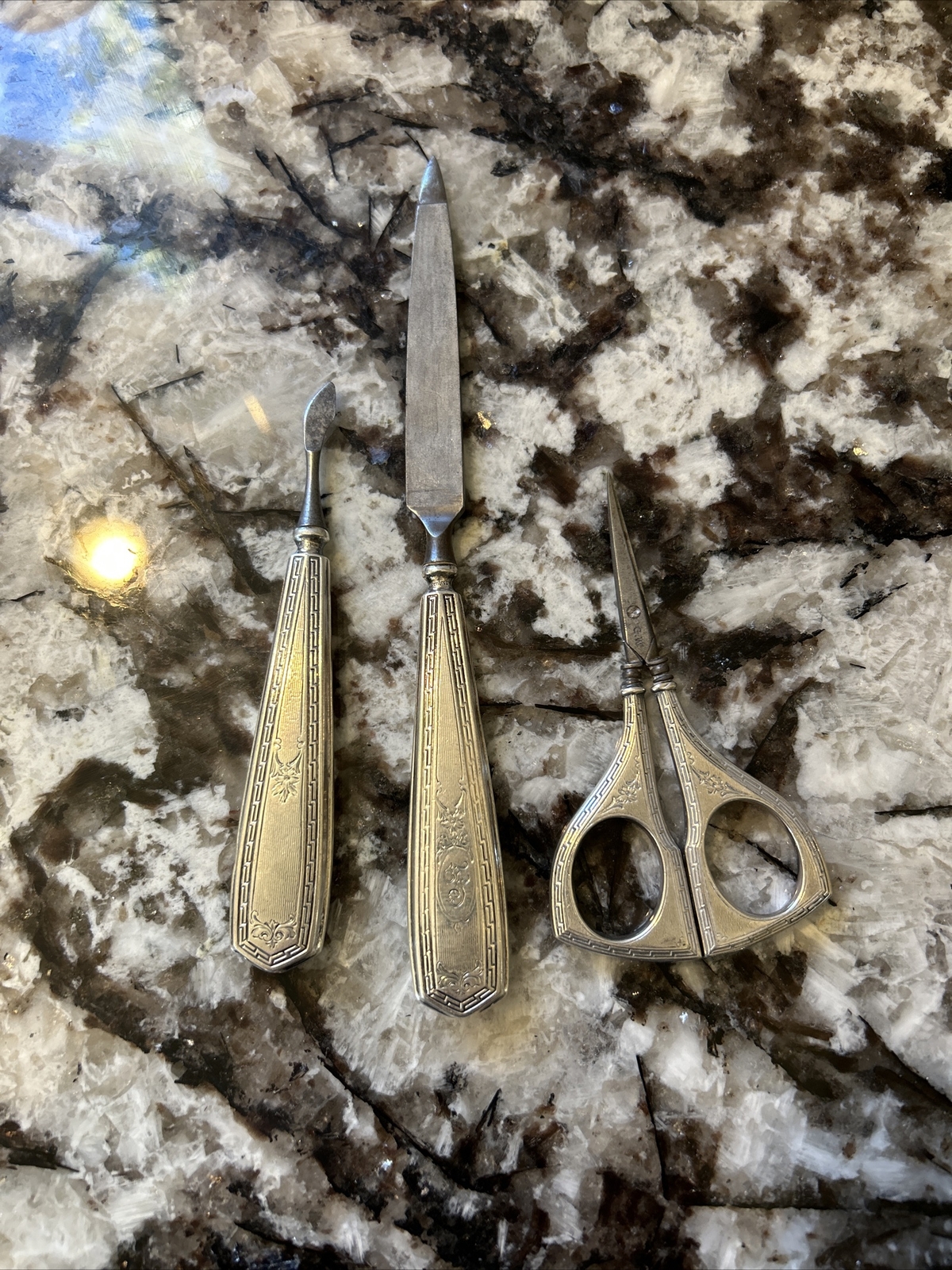 antique sterling silver manicure set scrap or not | eBay