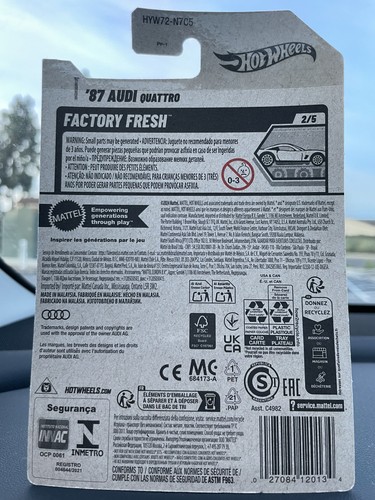 Hot Wheels ‘87 Audi Quattro 16/250 Factory Fresh - FACTORY ERROR! - Wrong Wheel! | eBay