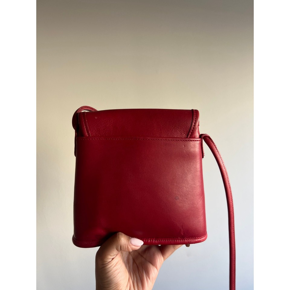 Coach Vintage Red 9049 Tango Flap Leather Small Crossbody Shoulder Bag ...