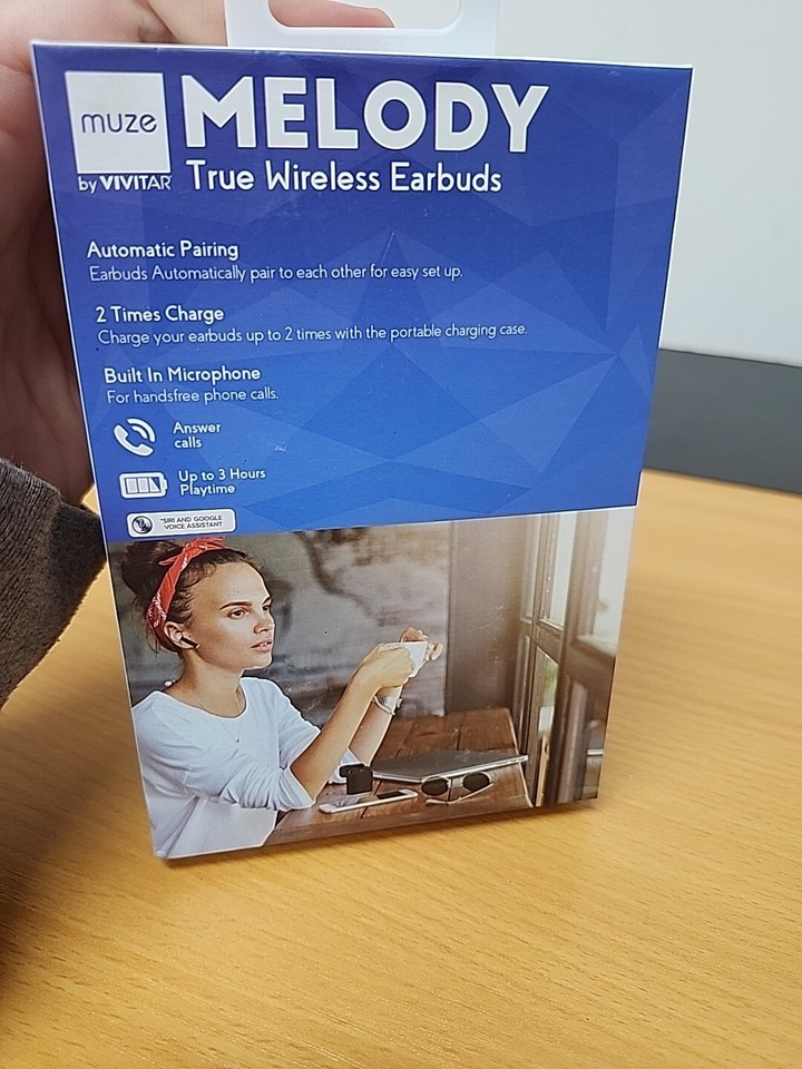 Muze by Vivitar Melody True Wireless Bluetooth Earbuds -Black NEW | eBay