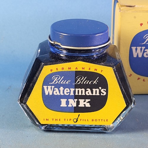 VINTAGE FULL WATERMAN'S INK BOTTLE IN ORIGINAL BOX Lot Of 2 New | eBay