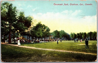 Postcard Chatham Ontario c1910 Tecumseh Park Crowd Kent Co. by Stedman ...