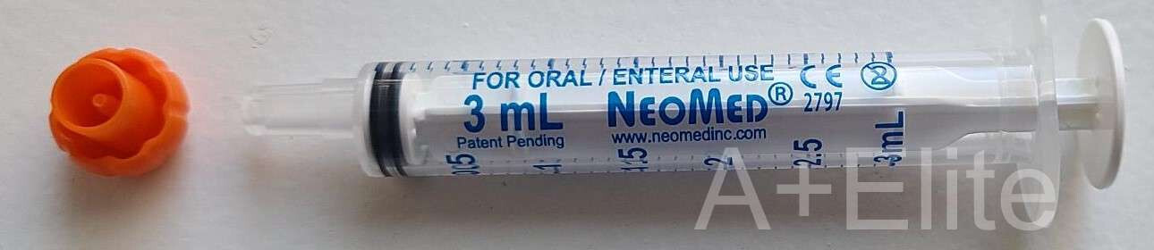 NeoMed 3mL 3cc Oral Medicine Dose Syringe Dispenser Clear 25/PK BC-S3EO ...