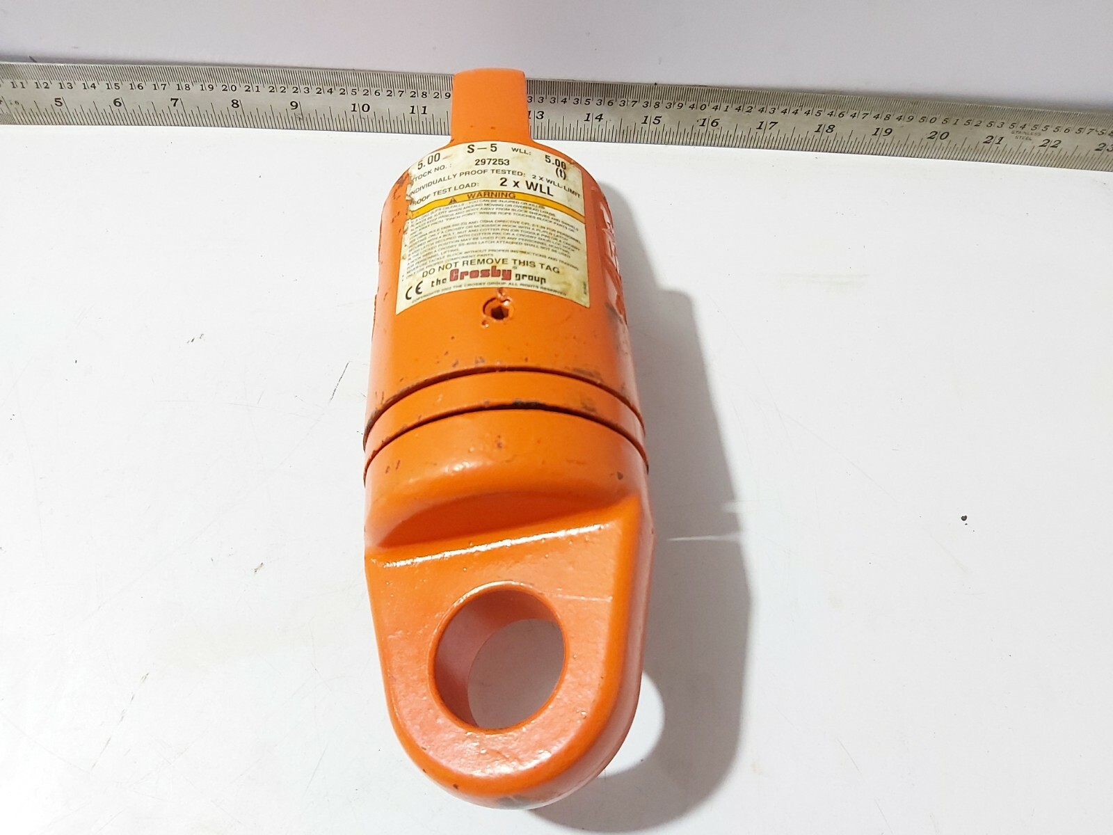 CROSBY SWIVEL 5-S-5 5.TON PAT NO-4669907 TACKLE BLOCK AND SHEAVE ...