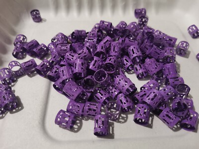 200pcs Light Purple DREADLOCK PLATTING Braiding Hair Beads Cuff ...
