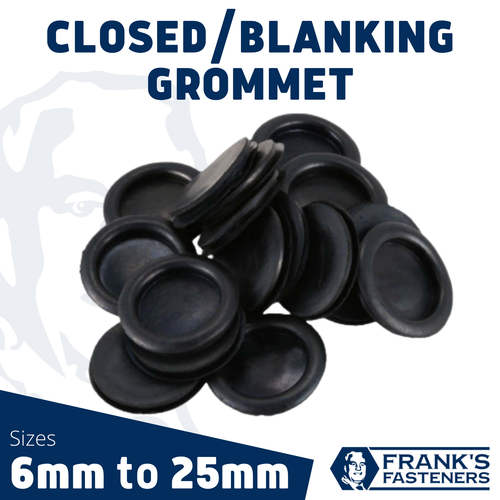 Blanking Grommets 6mm 9mm 12mm 16mm 20mm 25mm - Rubber Closed Grommet ...