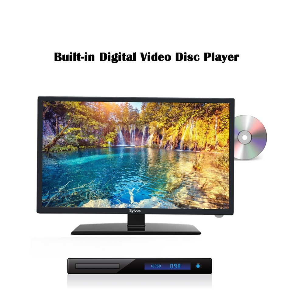 27 Inch RV TV 1080P Television 12/24 Volt DC PoweredBuilt-in DVD Player ...