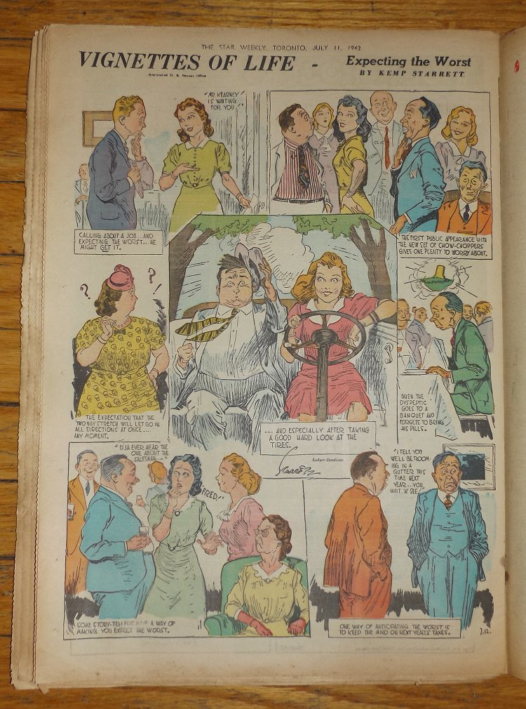 TORONTO STAR Comics 1942 COMPLETE Superman Tarzan Li'l Abner Flash ...