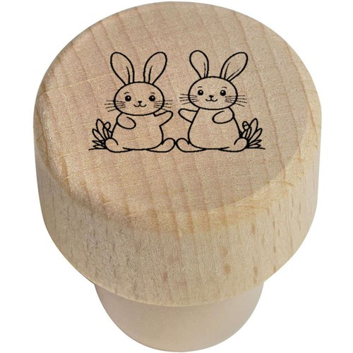 19mm 'Joyful Rabbits' Wooden Bottle Stopper / Cork (BS00030280) | eBay