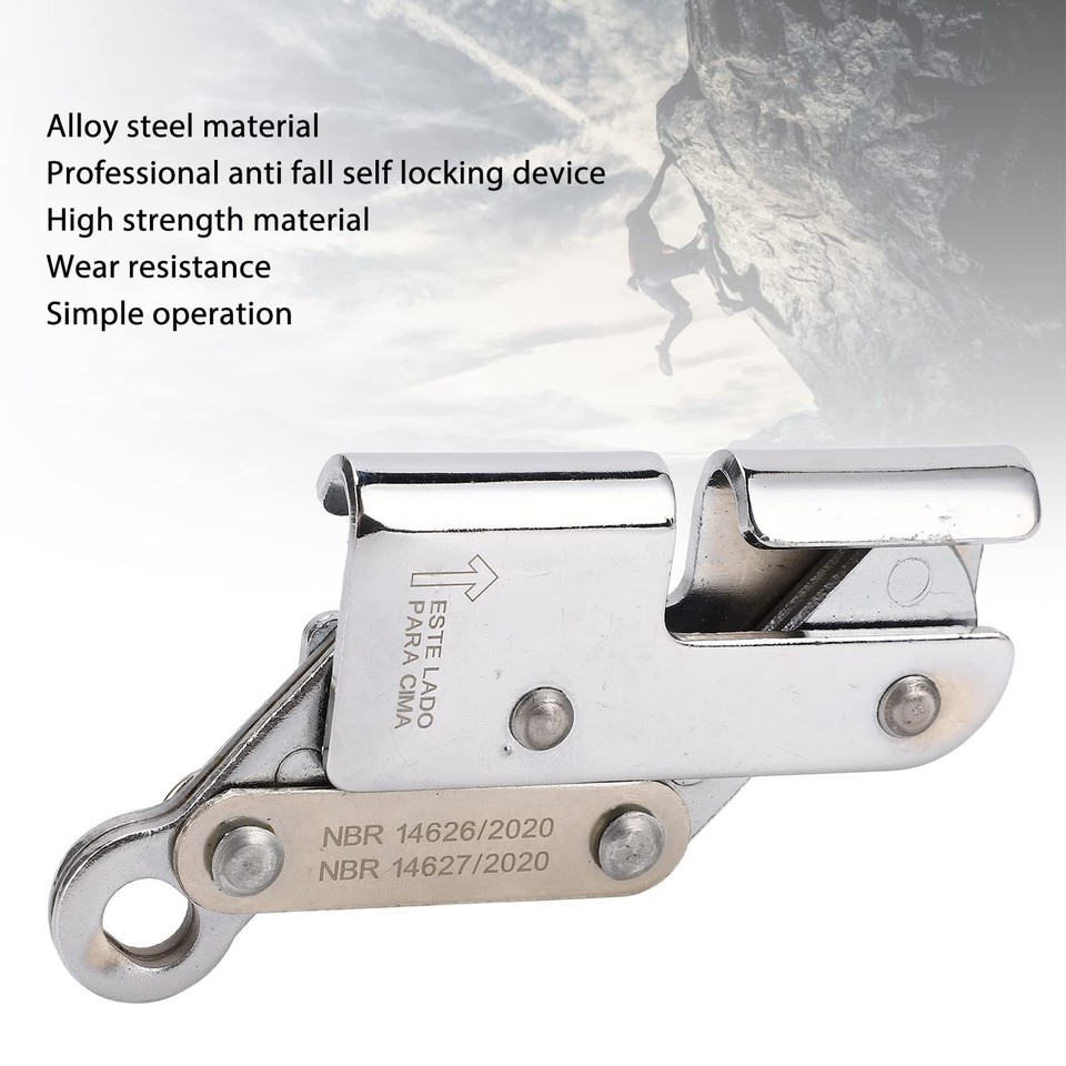 Climbing Anti Fall Rope Grab, Self Locking Rope Grab Ascender, Alloy ...