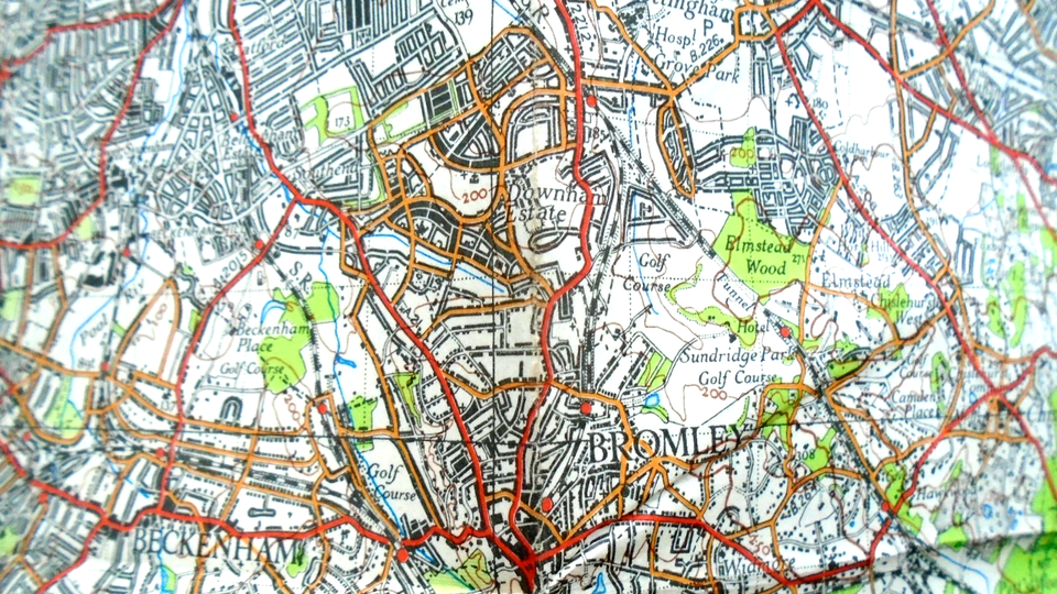 OS Ordnance Survey One Inch Cloth Map, London S. E , Sheet 171, 1946 on ...