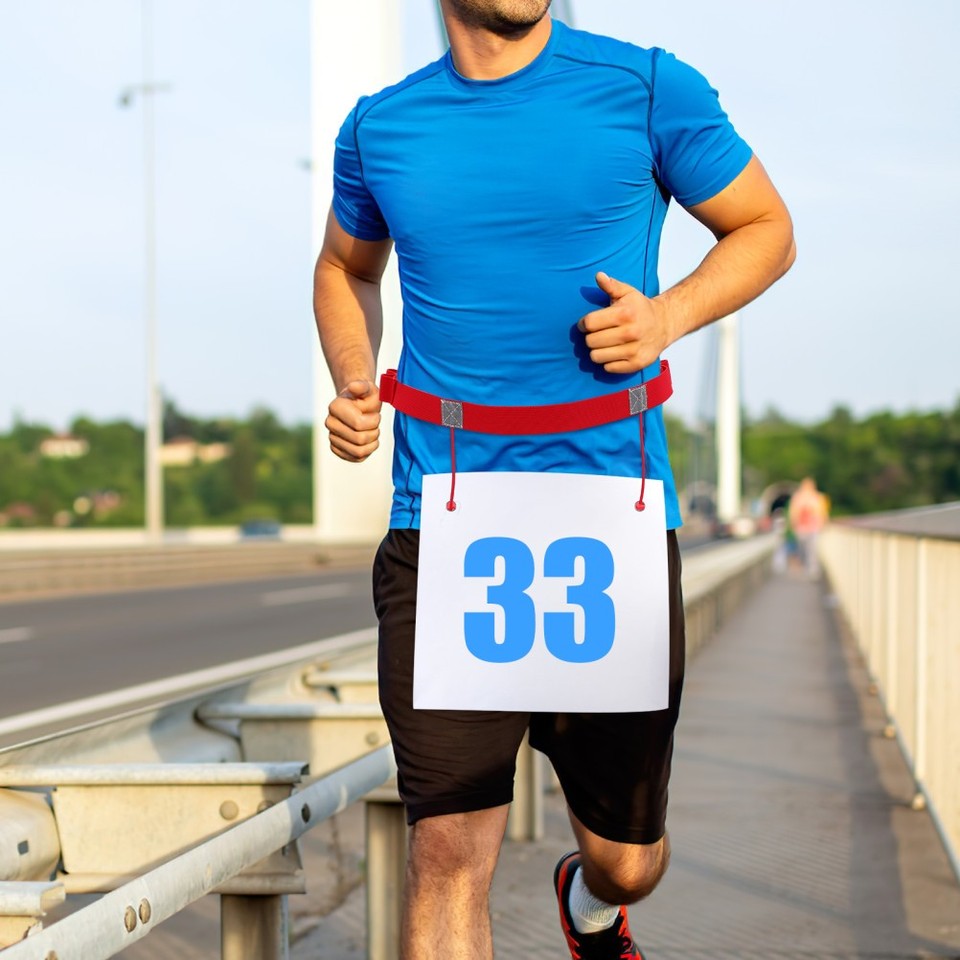 2PCS Race Number Belt Reflective Design Race Belt (Red and Pink) | eBay ...