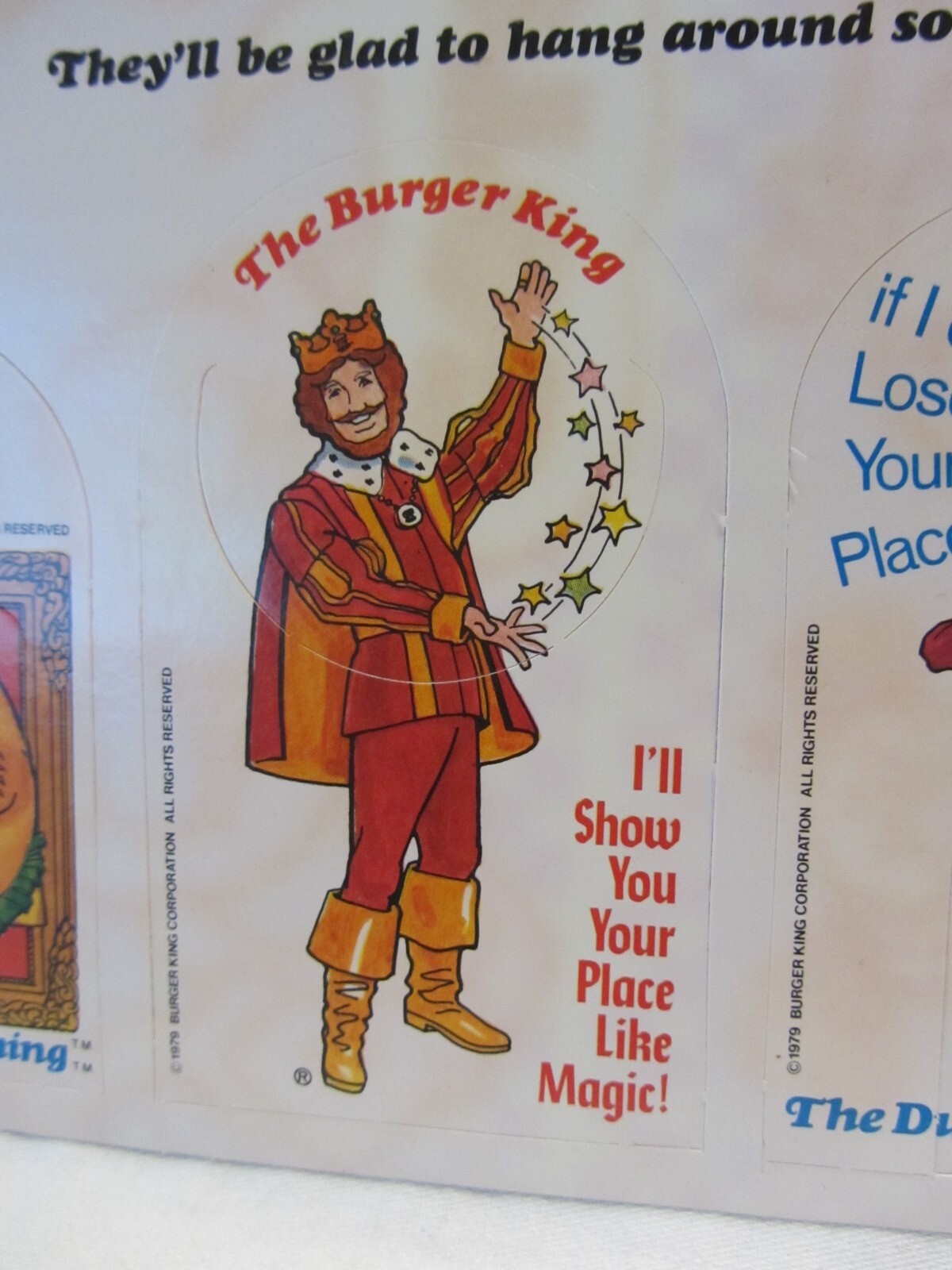 Vintage 1979 BURGER KING Character Bookmarks (missing one) Wizard of ...