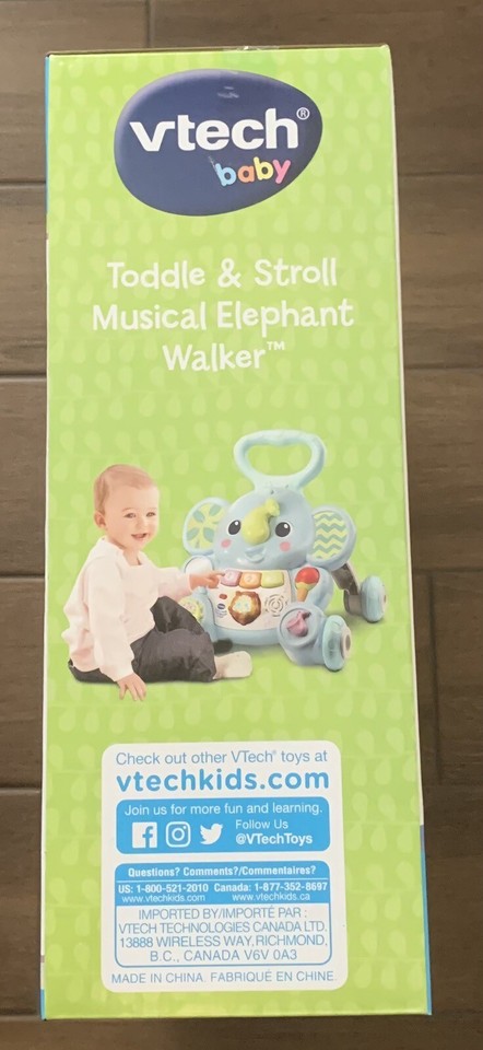 VTech Baby Toddle & Stroll Musical Elephant Walker & Toy | eBay