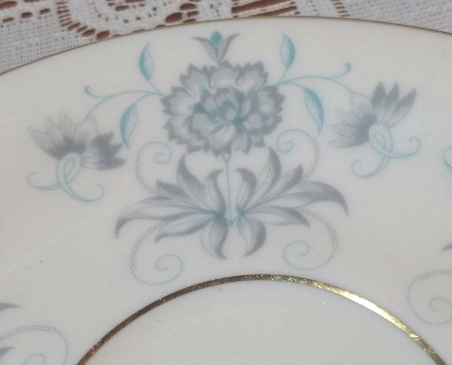 Vintage Turquoise n Gray Castleton China “Caprice” Saucer. | eBay