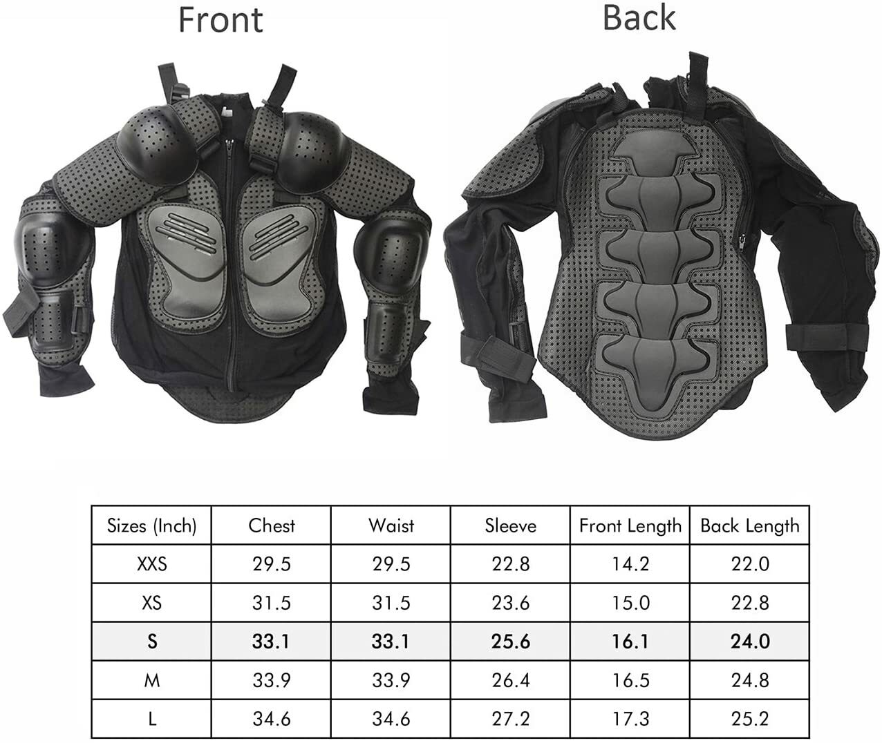 Kids Full Body Armor Protective Gear Jacket Motorcycle Motocross Dirt ...