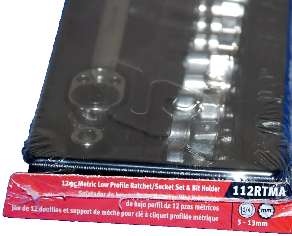 SNAP ON 12 Piece 1/4" Drive 12-Point Metric Low-Profile Ratchet ...
