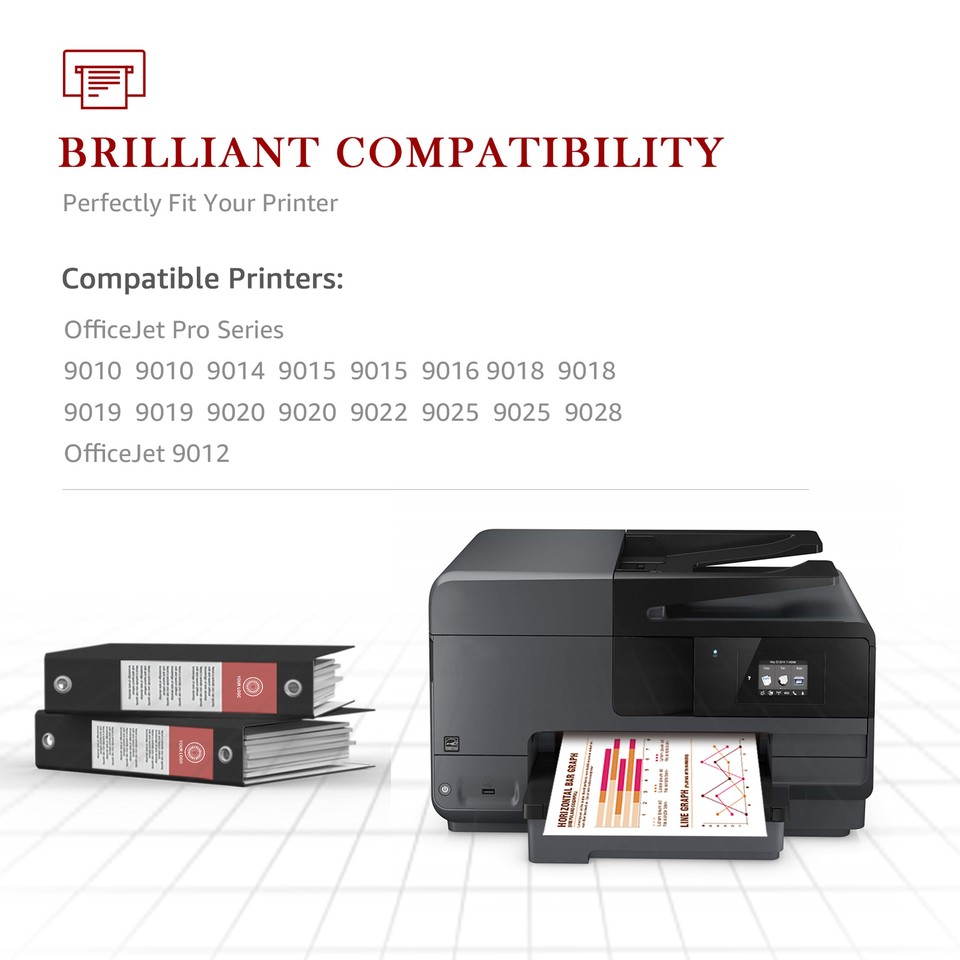 962XL Ink Compatible for HP Officejet Pro 9010 9015 9018 9020 9025 9013 ...