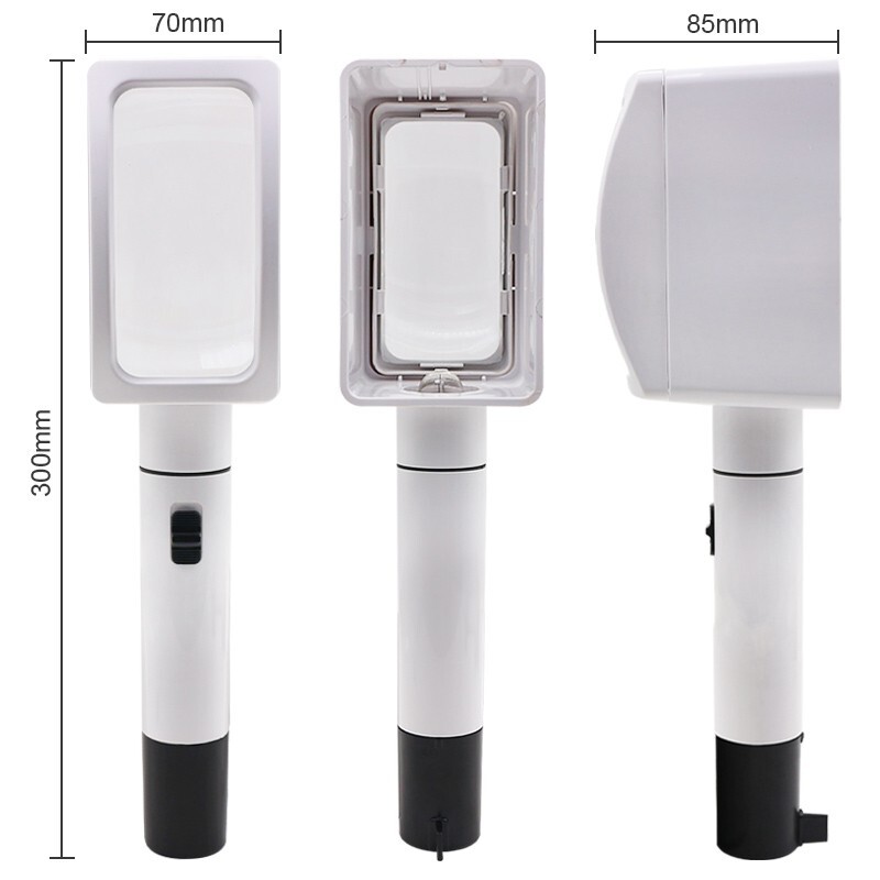 Handheld Magnifier 3X Square Tube-shaped Magnifying Glass with ...