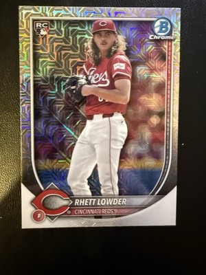 2025 Bowman Chrome Mega Box Rhett Lowder Mojo Refractor #6 RC Reds ...