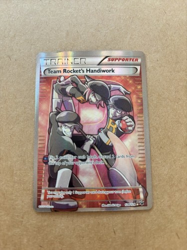 POKEMON TEAM ROCKET'S HANDIWORK 124/124 FULL ART TRAINER FATES COLLIDE ...